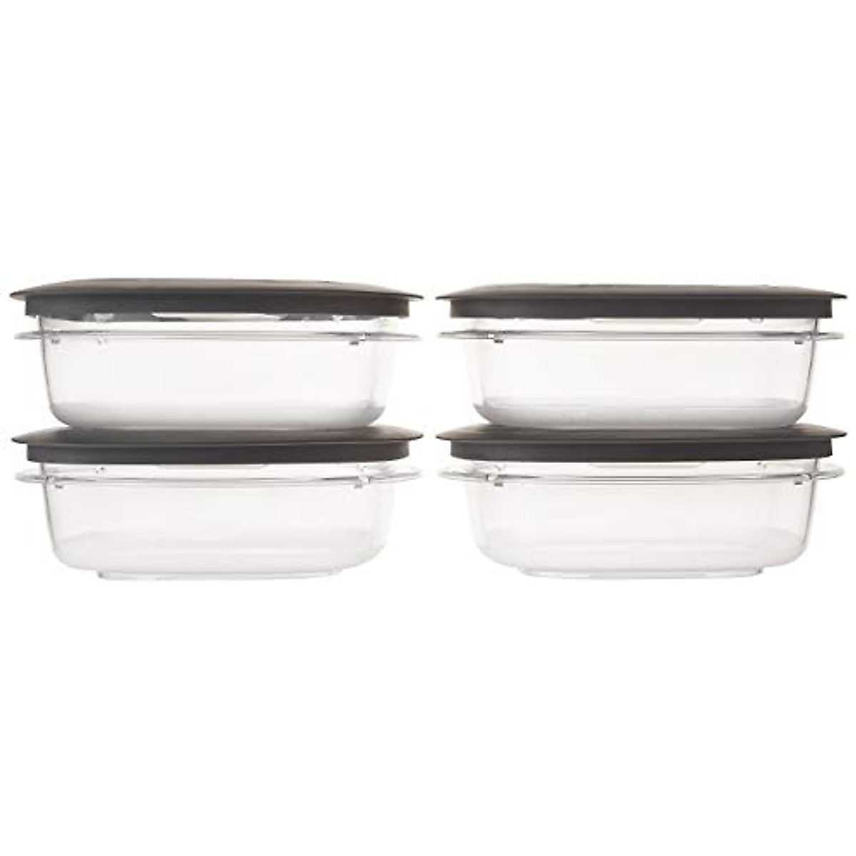 Rubbermaid Premier Food Storage Container, 3 Cup, Grey (4 Pack)