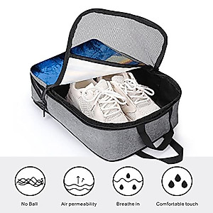 Frcavbin Alaska Mountain Sunset Travel Shoe Bag Shoes Carrier with Handle and Zipper Foldable Shoe Puches Organizer for Home storage School starts