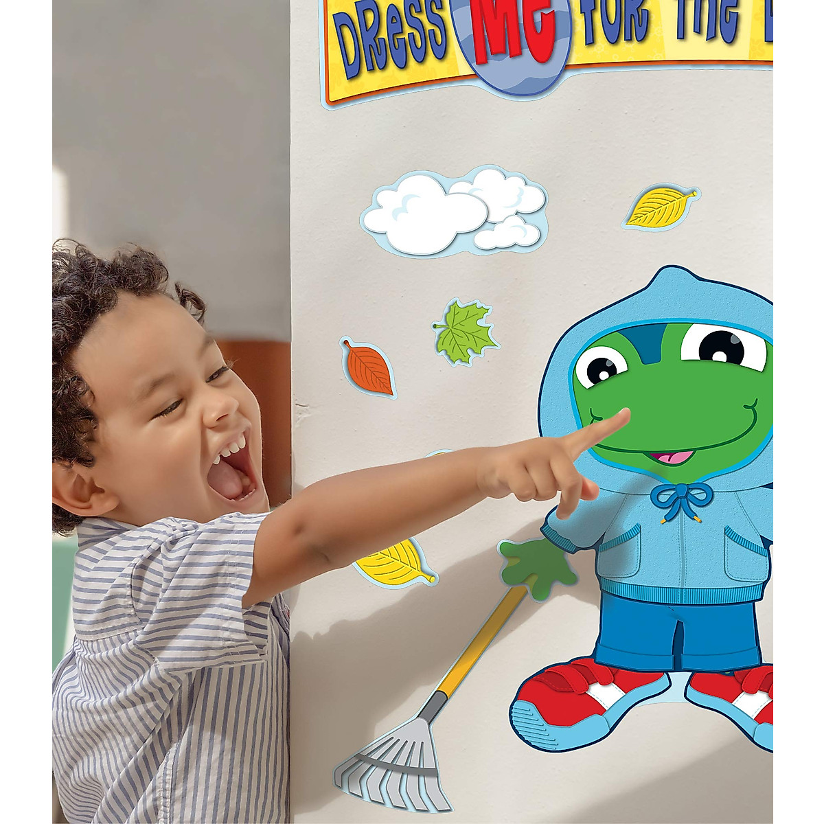 Carson Dellosa Funky Frog Weather Bulletin Board Set—Seasons and Daily Weather Charts Bulletin Boards Decorations With Seasonal Accents, Homeschool or Classroom Decor (82 pc)