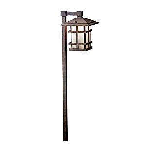Kichler 15232AGZ Cross Creek Path & Spread 1-Light 120V, Aged Bronze