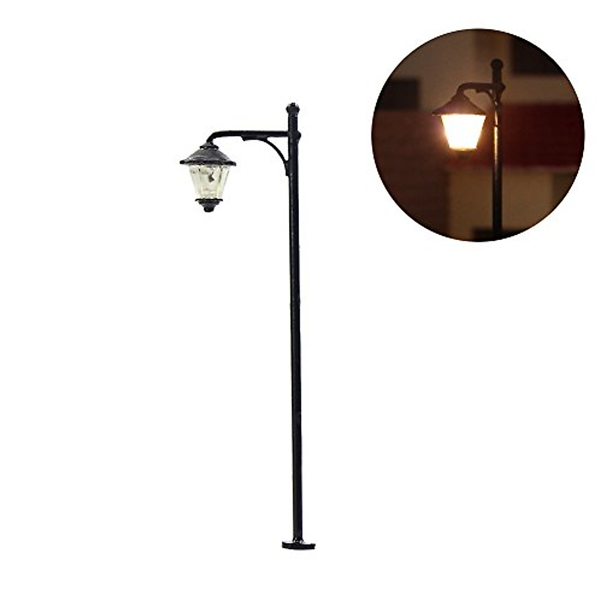 LYM10 10 pcs Model Railway Bulb Lamppost Lamps 6.5cm 2.56inch Street Lgihts HO Scale 12V New