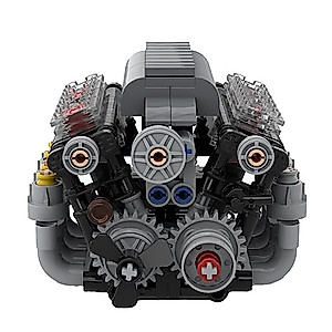 V8 Engine Model Building Set, Engine with Gearbox 568Pcs MOC Building Blocks Kit Construction Toy Compatible with Lego Technic
