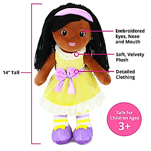 Playtime by Eimmie 14" Soft Baby Doll - Plush Rag Dolls for 2 Year Old Girls & Boys, Toddler & Infants - Kaylie - Soft Dolls for Girls - Baby First Doll - Cloth Dolls for Toddlers - Soft Plush Doll