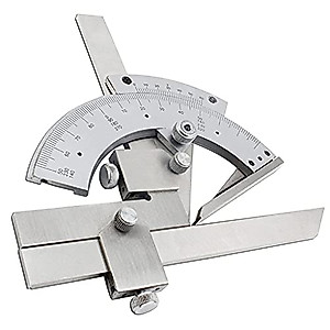 N/A Stainless Protractor 0-320 Degrees Precision Angle Ruler Measuring Finder Ruler Adjustable Vernier Protractor Measuring Ruler