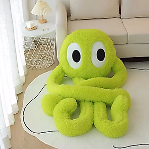 Xshelley Long Legs Octopus, Large Stuffed Animal Octopus Plush Toy, Pillow, Cushion, Soft Octopus Stuffed Sea Animal, Children's Gift (39 inch high Green)