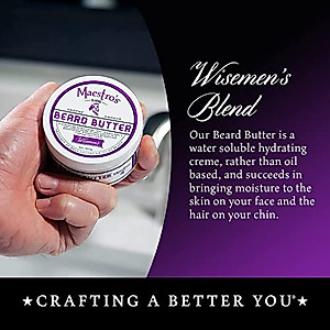 Maestro's Classic BEARD BUTTER | Anti-Itch, Extra Soothing, Hydrating Beard Creme For All Beard Types & Lengths- Wisemen's Blend, 4 Ounce