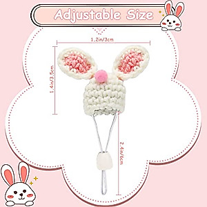 Cute Pet Mini Hat, Boyistar Small Animals Hand Knitted Hat for Hamsters Adjustable Elastic Strap Pet Funny Hat for Snakes, Guinea Pig, Lizards, Repiles Party Hat Small Animal Costume Accessories