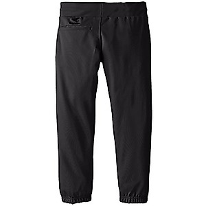 EASTON ZONE Softball Pant | Girl's | Medium | Black | 2020 |Low-Rise Waistband With Draw Cord, Set-In Back Pockets