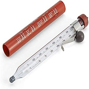 Thermometer for Candle/ Soap Making 8" Glass Tube with an Adjustable Clip for Hands Free Use
