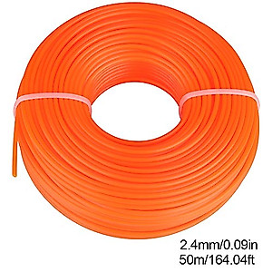 HEEPDD Grass Cutter Accessories, 2.4mm Round String Petrol Grass Trimmer Grass Trimmer Line Nylon Cord Wire Grass Cutter Accessories Tools (50m/164ft)