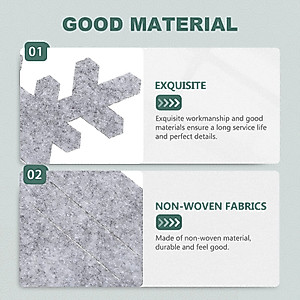 Zerodeko 8pcs Christmas Snowflake Cutlery Holder Christmas Tableware Holders Silverware Pocket Cutlery Organizers Felt Xmas Knife Fork Flatware Bags Christmas Party Dinner Table Supplies Gray