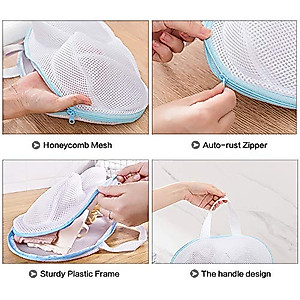 3 Pack Honeycomb Mesh Laundry Bags for Delicates - Premium Durable Lingerie Bag for Travel Storage Organization