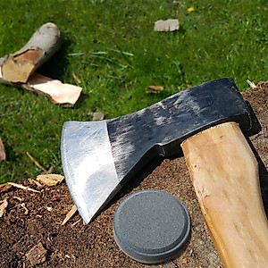 Axe File Sharpener Set, 120 and 240 Grit Multi Purpose Hatchet Axe Sharpening Stone and 7 Inch Rectangular Cut Axe File Tools, Axe Sharper Disk for Sharpening Dull, Blunt or Tired Edges