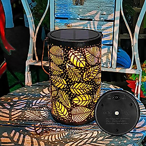 2 pcs Upgraded Solar Light Replacement Top for Outdoor Hanging Lanterns, 4.13 inch Warm White LED Solar Panel Lantern Lid Lights Parts, DIY Home Garden Night Decor Patio Lighting (Black - Round)