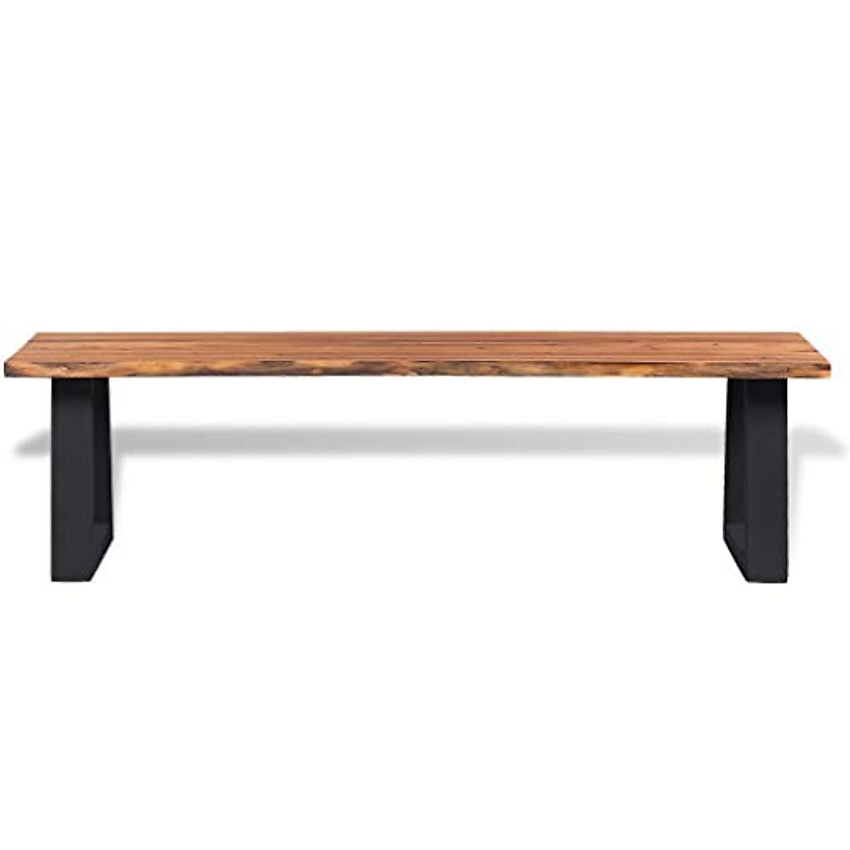 Festnight Bench Entryway Dining Bench for Living Room, Hall or Lounge Solid Acacia Wood 63"