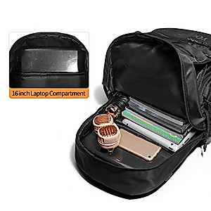 YOUMIAN School Backpack, Teen Girl Boy Middle School High School College Lightweight Student Daily Casual Laptop Bookbag Black