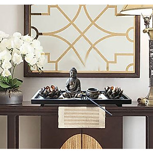 We pay your sales tax Feng Shui Tabletop Zen Garden Buddha Rock Rake Sand Candle Incense Burner Home Decor Gift (KT00034)