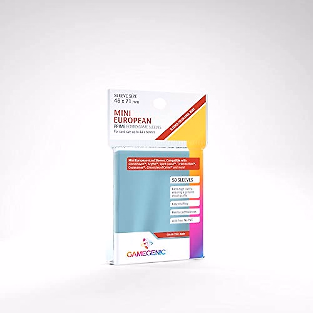 5 Packs Gamegenic Prime Board Game Sleeves 50ct Mini European Size Card Sleeves Value Bundle!