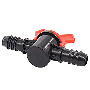 XtremeAmazing Drip Irrigation Barbed Ball Valve 16mm 1/2 Inch Tubing Shut-Off Gate Switch Hose Connectors for Agricultura Garden Pack of 10
