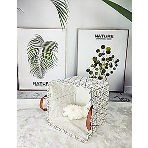 ASKETAM Square Canvas Collapsible Fabric Baby Toy Box Storage Bin Bedroom Decor Closet Kids Laundry Baskets Toy Organizer,Shelf Basket Nursery Storage,Gift Baskets(Geometric Rhombus)