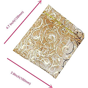 Yansanido Wedding Favors Small Gift Bags, 200pcs 3.9x4.7 Inch (10x12cm) Gold Organza Bags for Party Favor Bags Small Business Candy Bags Mesh Bag (200 Pcs Gold, 3.9 inch x 4.7 inch)