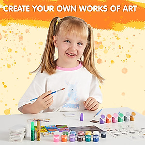 JOYIN 24 Magnetic Mini Tiles Art Kit, Creativity DIY Paint, Arts and Crafts for Kids, DIY Supplies for Party Favors, Family Activity, Birthday Present, Toys Gifts for Boys and Girls Ages3-12