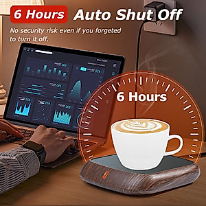 PUSEE Coffee Mug Warmer, Candle Warmer Plate with 6H Auto Shut Off, Coffee Cup Warmer with 2 Temp Settings, Coffee Tea Milk Warmer for Desk Home Office Use, Best Ideas