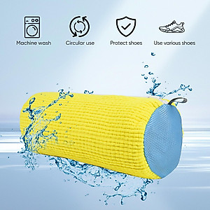 Shoe cleaning bag，Shoe bag for washing machine，Versatile Shoe Laundry Bag，Shoe washing machine bag，Reusable shoe washing bag/Alternative shoe washing machine. (2pcsYellow)