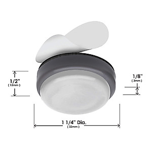 GorillaGlides CB323 1-1/4 Inch Furniture Sliders/Chair Glide Floor Protectors (Set of 8 Glides) Self-Adhesive Screw On Glides for Sliding on Carpet and Hard Surface Flooring, Round