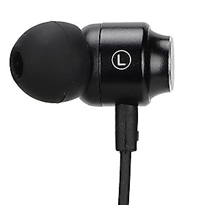 Dilwe Neckband Headphones, Headset Neck Mounted Wireless Headset Neckband Sports Headset Noise Reduction Earplugs with Microphone (Black)