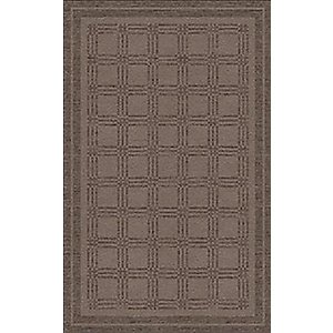 Rizzy Home | FA129B | Fifth Avenue Collection | Wool Area Rug | 8' x 10' | Brown/Gray/Rust/Blue Squares