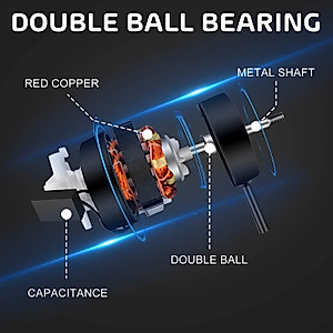 Simple Deluxe 24 Inch Industrial Wall Mount Fan, 3 Speed Commercial Ventilation Metal Fan, 2 Pack, Black