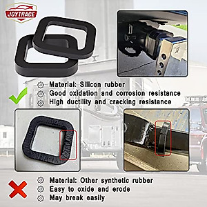 6 Pack - Multiple Size Combination，2 Inch Hitch Receiver Silencer Pad - Compatible with Most 2 Inch Trailer Hitch Receiver