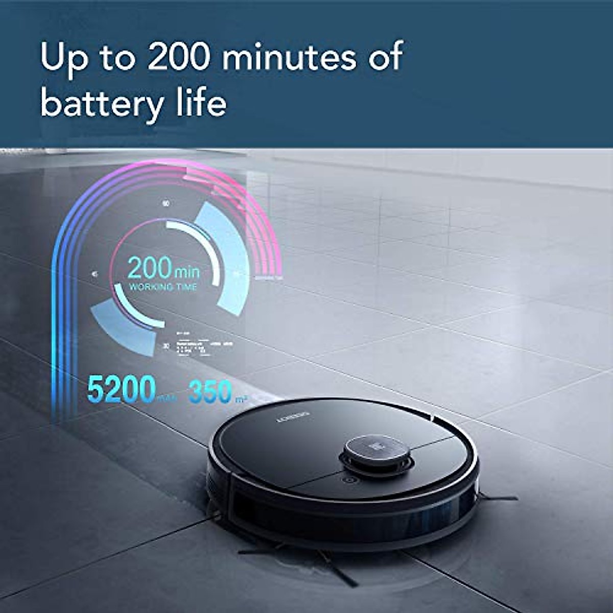 ECOVACS DEEBOT OZMO 950 2-in-1 Robot Vacuum Cleaner & Mop with Smart Navi 3.0 Technology, Up to 3 Hours of Runtime, Multi-Floor Mapping, 3 Levels of Suction Power, and Hard Floors & Carpets (Renewed)