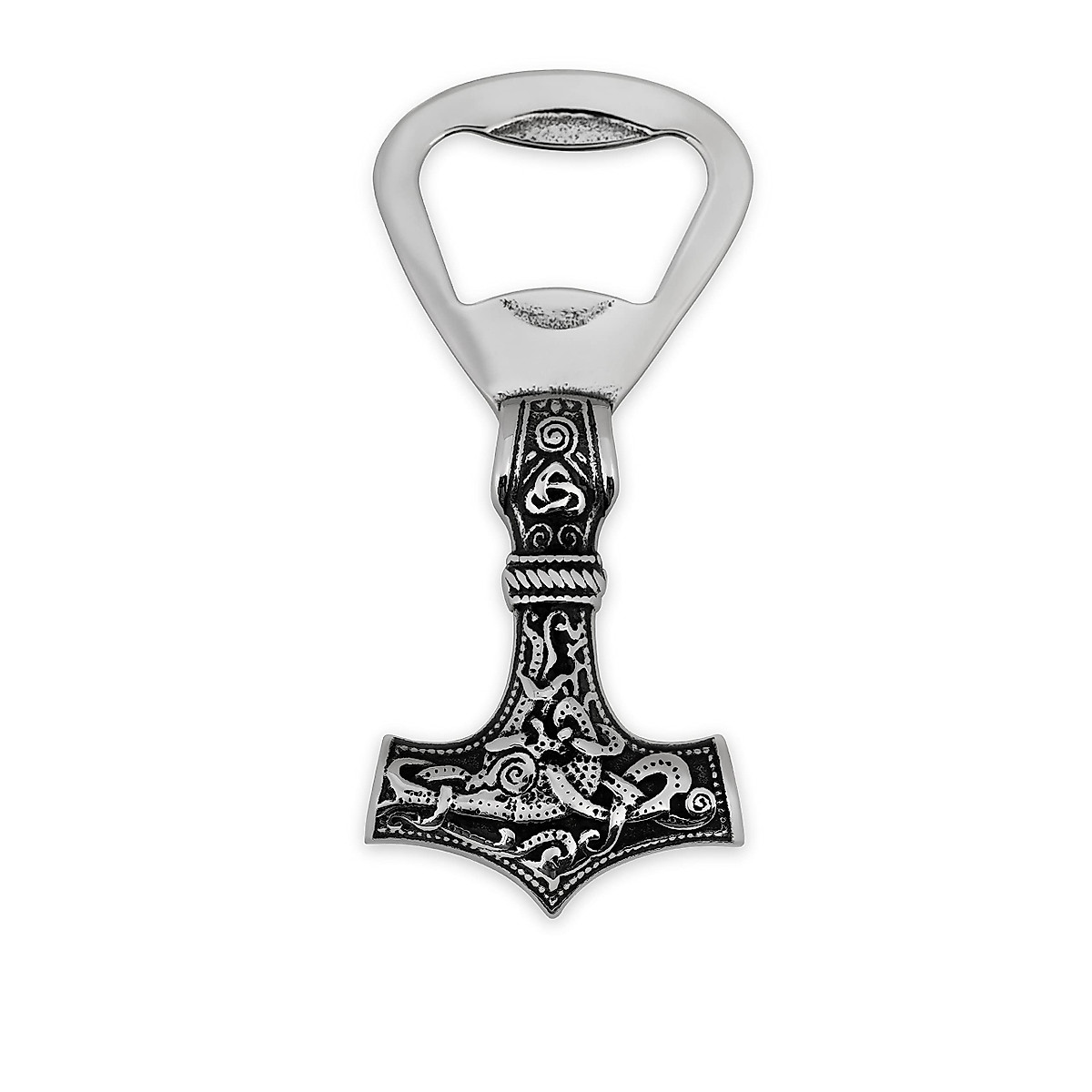 HAQUIL Viking Hammer Bottle Opener Norse Viking Mjolnir Odin Mythology Portable Key Chain Stainless Steel Beer Opener