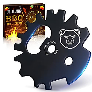 BBQ Grill Scraper Stocking Stuffers - Christmas Birthday Gifts for Men Women Dad Adults Mom Chef Kitchen Gadgets Smoker Accessories Grate Grilling Cleaning Cool Tool for Outdoor Camping Indoor Cooking