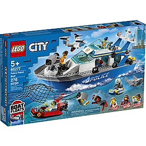 LEGO City Police Patrol Boat 60277 Building Kit; Cool Police Toy for Kids, New 2021 (276 Pieces)