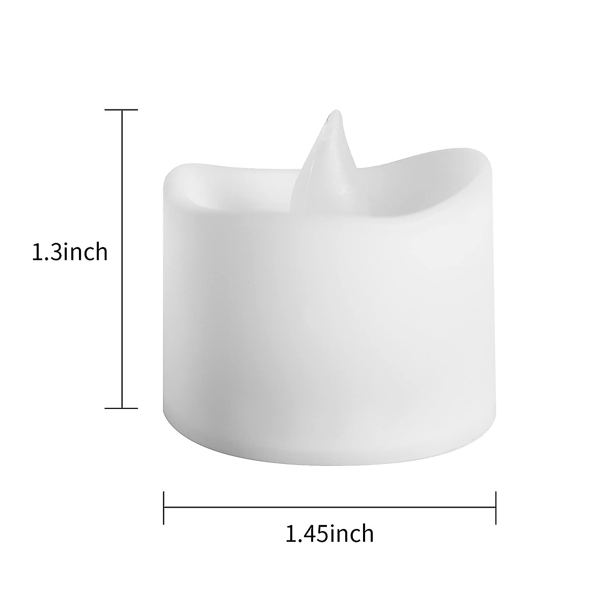 24Pack Flickering Battery Operated LED Tealight Candles, Realistic Electric Fake Candle for Wedding, Table, Gift, for Table Centerpieces, Mood Lighting and Home Decor, Outdoor (Battery Included)