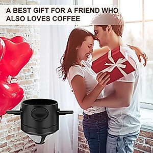 ACPhooo Pour Over Coffee Maker,Portable Stainless Steel Reusable Coffee Filter, Mini Collapsible Paperless Single Serve 1-2 Cup Coffee Dripper Cup Easy To Clean For Travel Camping Offices Backpacking