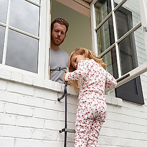 First Alert Two-Story Fire Escape Ladder, Steel, Anti-Slip, EL52-2, Black