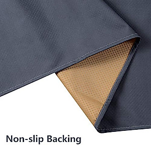 Splat Mat for Under High Chair/Arts/Crafts, WOMUMON Washable Spill Waterproof Anti-Slip Floor Protector Splash Mat, Messy and Table Cloth (Gray)