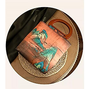 ZLXDP Women's Vintage Handbag National Dinner Handbag Women's Printed Handbag