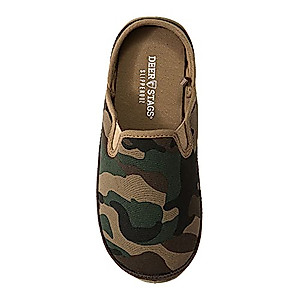Deer Stags Boy's Lil Spike Slipper, Green/Camo, 6 Big Kid