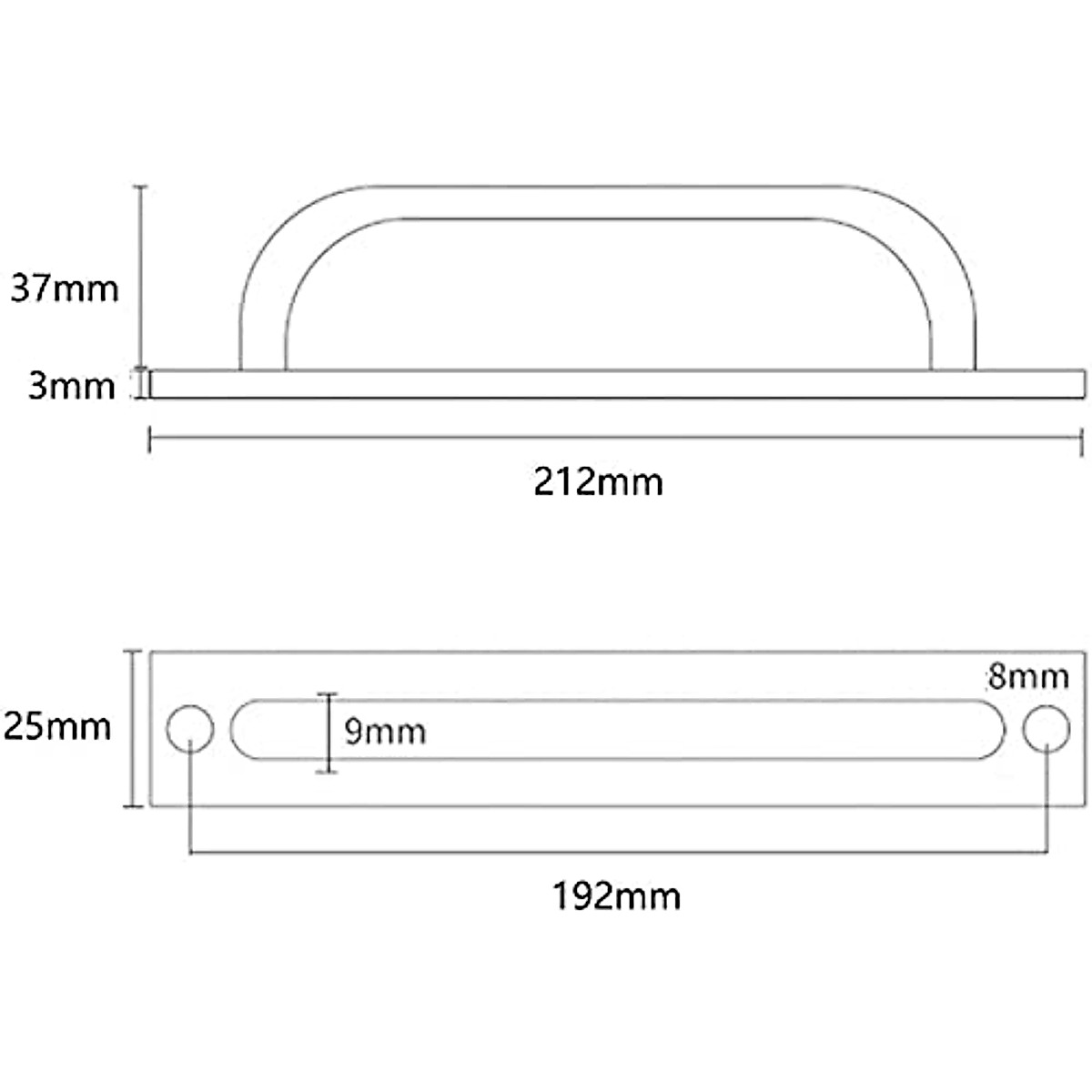 gaizda Pack of 2 barn Door Handle,Sliding Door Pull Handle,High Performance Handle, Cabinet Door Handles, Drawer Knobs, Kitchen Handles,Hardware Door Handle for a Wooden Door,Cabinet Door,Black