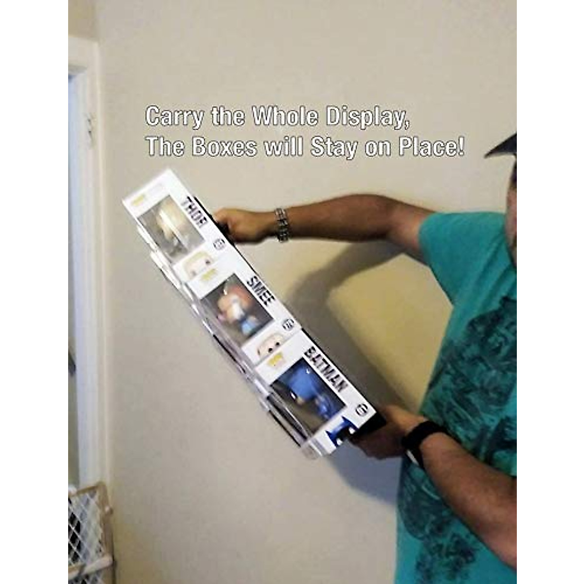 Wall Display Case for 12 Boxed Funko Pop, or Pins. Bordeless, Shelfless, No Assembly Required, just Hang on