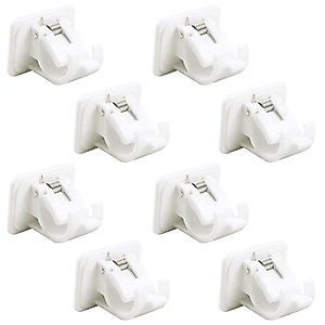 zybest Self Adhesive Curtain Rod Bracket Holder,8pcs No Drill Curtain Rod Bracket Wall Mount Holder for Home Bathroom Hanging net Curtain,Party, Garden Decoration
