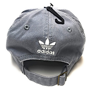 adidas Originals Women's Relaxed Adjustable Strapback Cap, One Size (Grey/White)