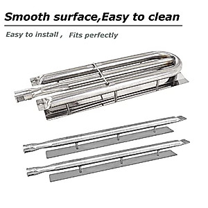 Zemibi Stainless Steel Burner Tube Replacement for Viking 316-911, VGBQ 30 in T Series, VGBQ 41 in T Series, VGBQ 53 in T Series, VGBQ030-2T, VGBQ300-2RT/E and Other Gas Grill Parts, SA548A (1-Pack) + SA538A (2-Pack)