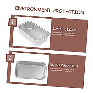 HEMOTON Professional Use Baking Tray 3 Pcs Toast Cake Baking Plate Sturdy Easy to Clean Silver Color
