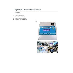 Spancare Colorimeter 1 ml Display LCD Display Digital Fully Automatic Photo Colorimeter